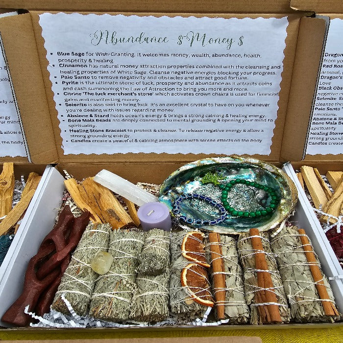 🌿 (19-Piece) Ultra Healing Smudge Kit Gift Set - for Wealth and Prosp ...