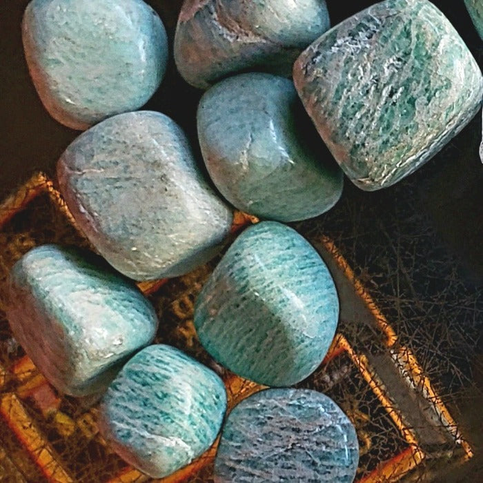 Amazonite Tumbled Healing Stones – Third Eye Sage