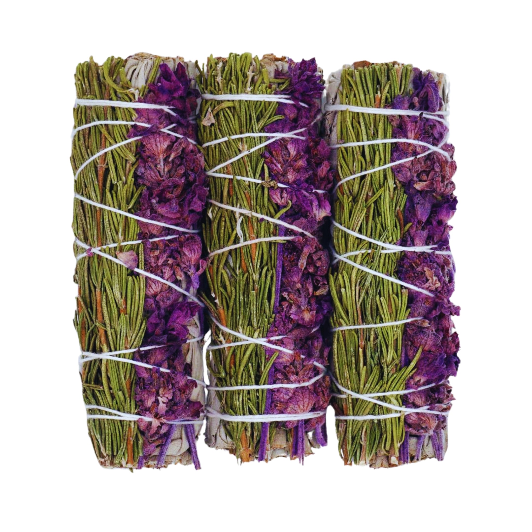Wholesale 4” White Sage, Lavender & Rosemary Smudge Stick Bundle – Bul ...