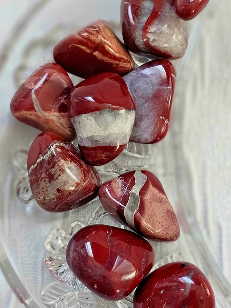 🔴 Red Jasper Tumbled Healing Crystal Stones! Grounding, Courage, Calm ...